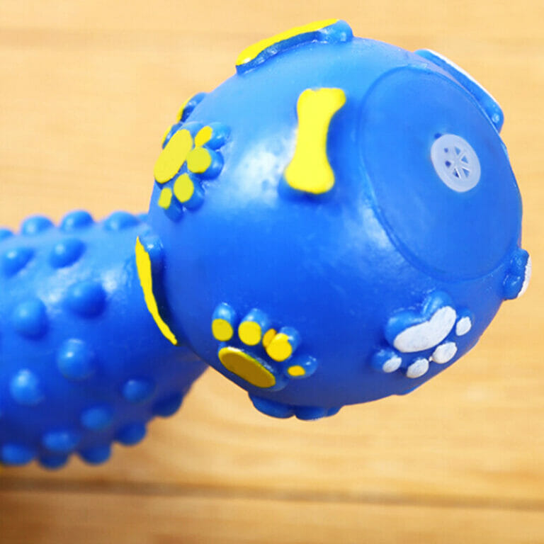 Squeaky Dumbbell Bone Toy - DoggieToys.Deals